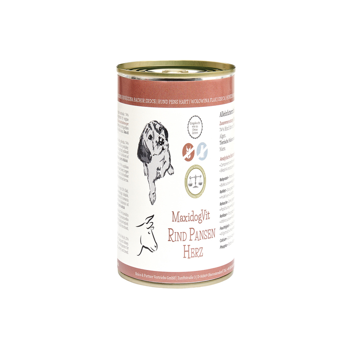 MaxidogVit Rind Pansen Herz - REICO Hundefutter
